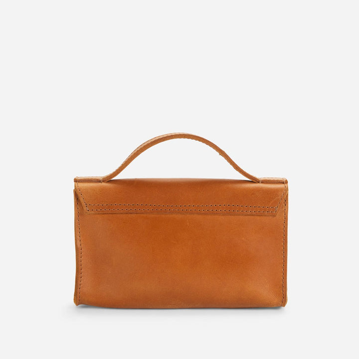 Hana Leather Clutch Handbag - Rust Brown – Parker Clay