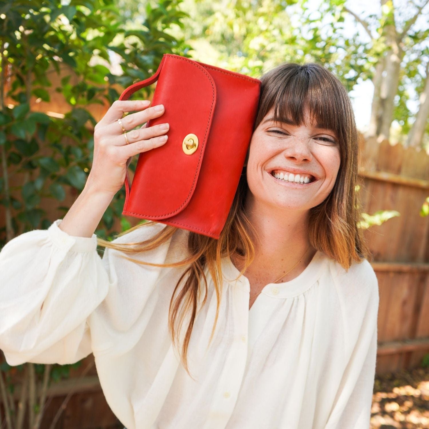 Hana Leather Clutch Handbag – Parker Clay