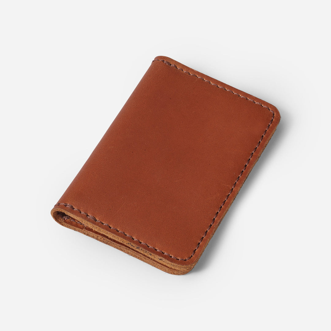 Figueroa Slim Fold Over Leather Wallet - Rust Brown – Parker Clay