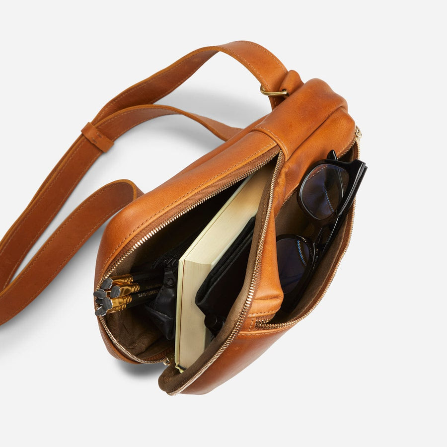 Bale Leather Sling Bag - Rust Brown – Parker Clay