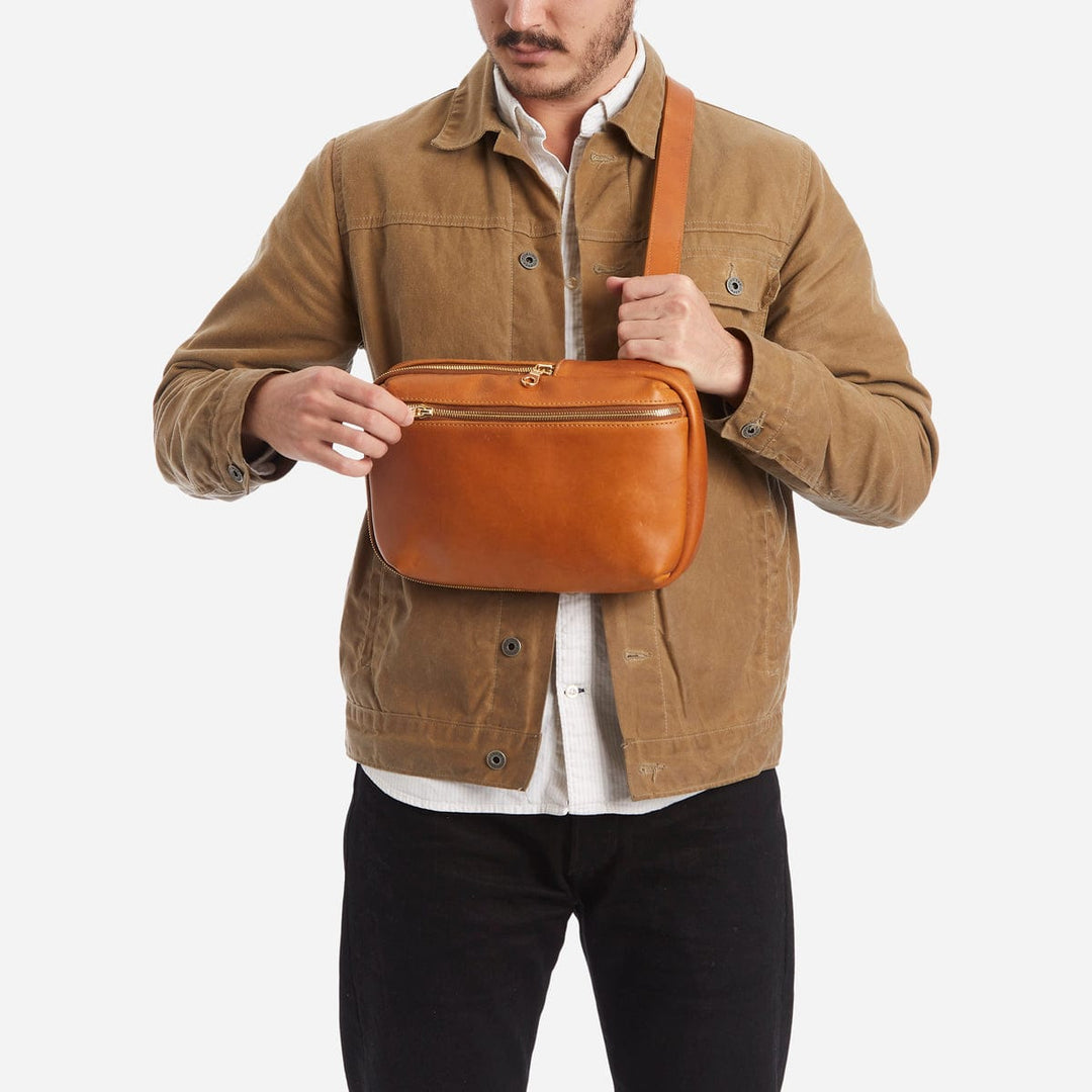 Bale Leather Sling Bag - Rust Brown – Parker Clay